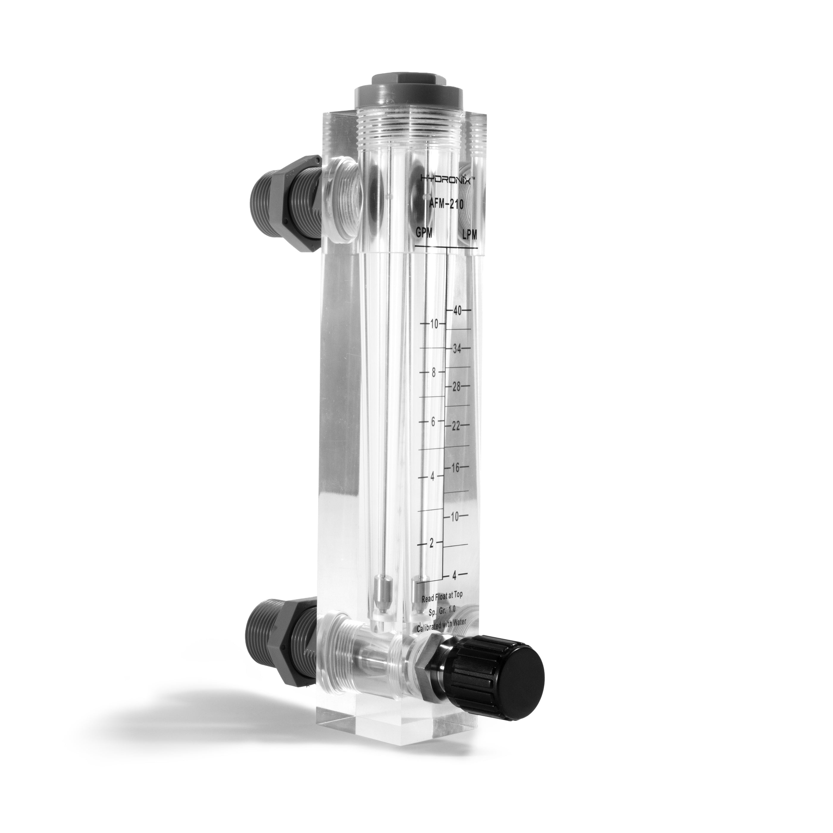 Hydronix AFM-216 Panel Mount Flow Meter 2 - 16 GPM Adjustable 3/4" MNPT ...