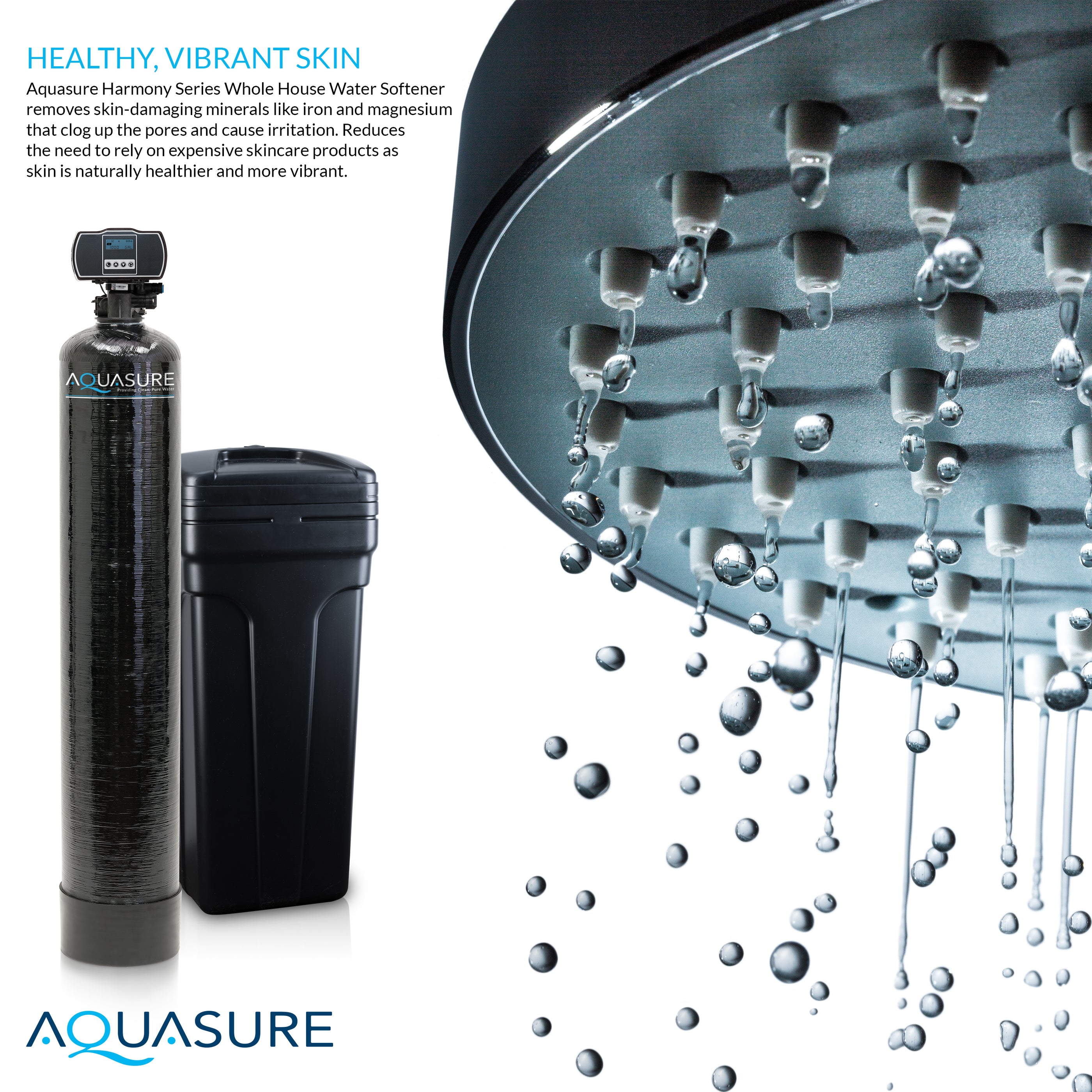 Aquasure Harmony 32,000 Grain Whole House Water Softener + 75 GPD ...