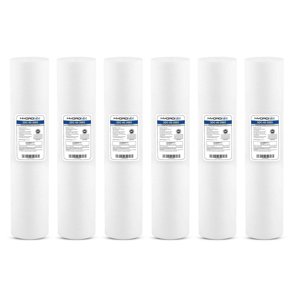 (6 Pack) Hydronix SDC-45-2005 - Whole House Hydroponics Sediment Water ...
