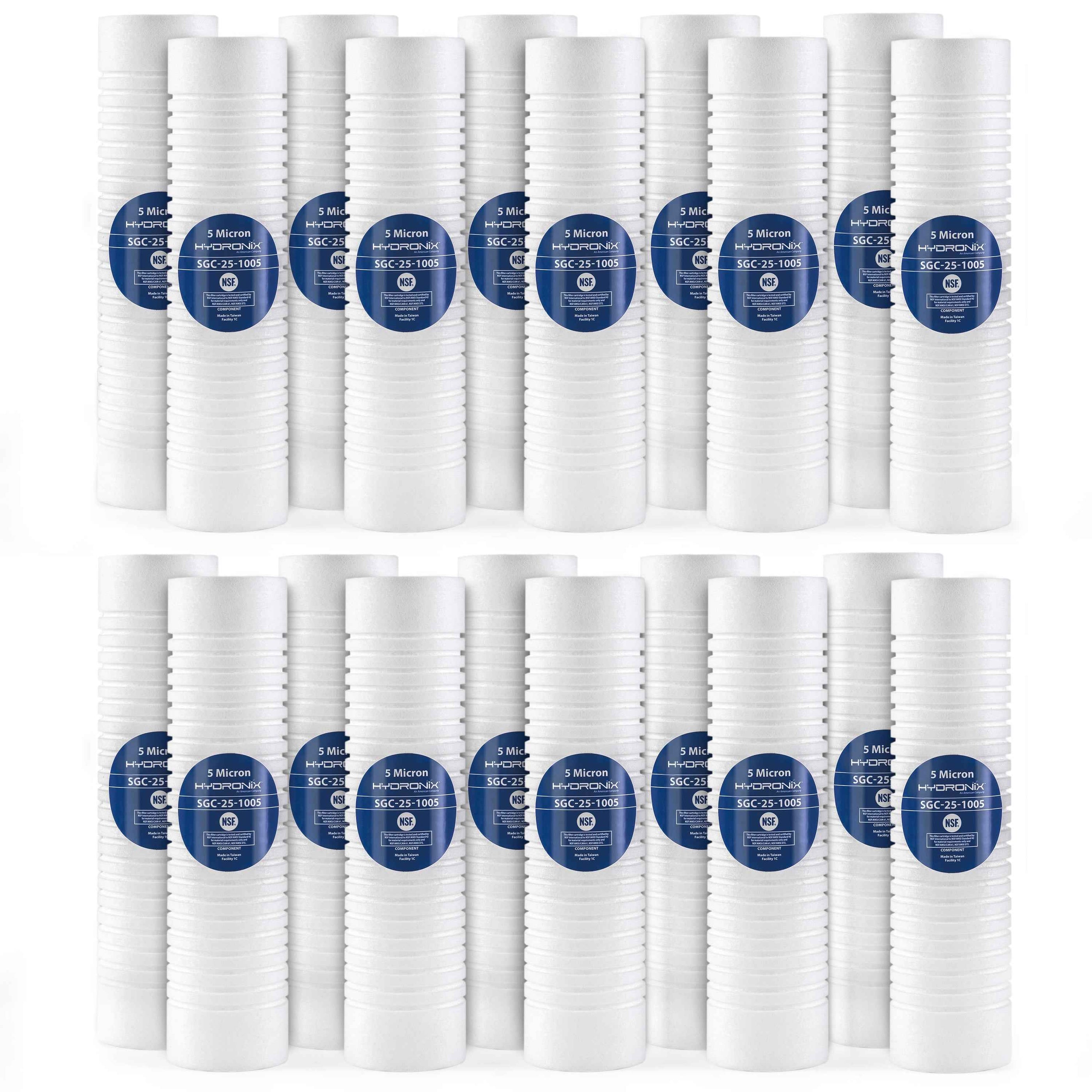 (20 Pack) Hydronix SGC-25-1005 - 5 Micron Sediment Filters Replaces ...