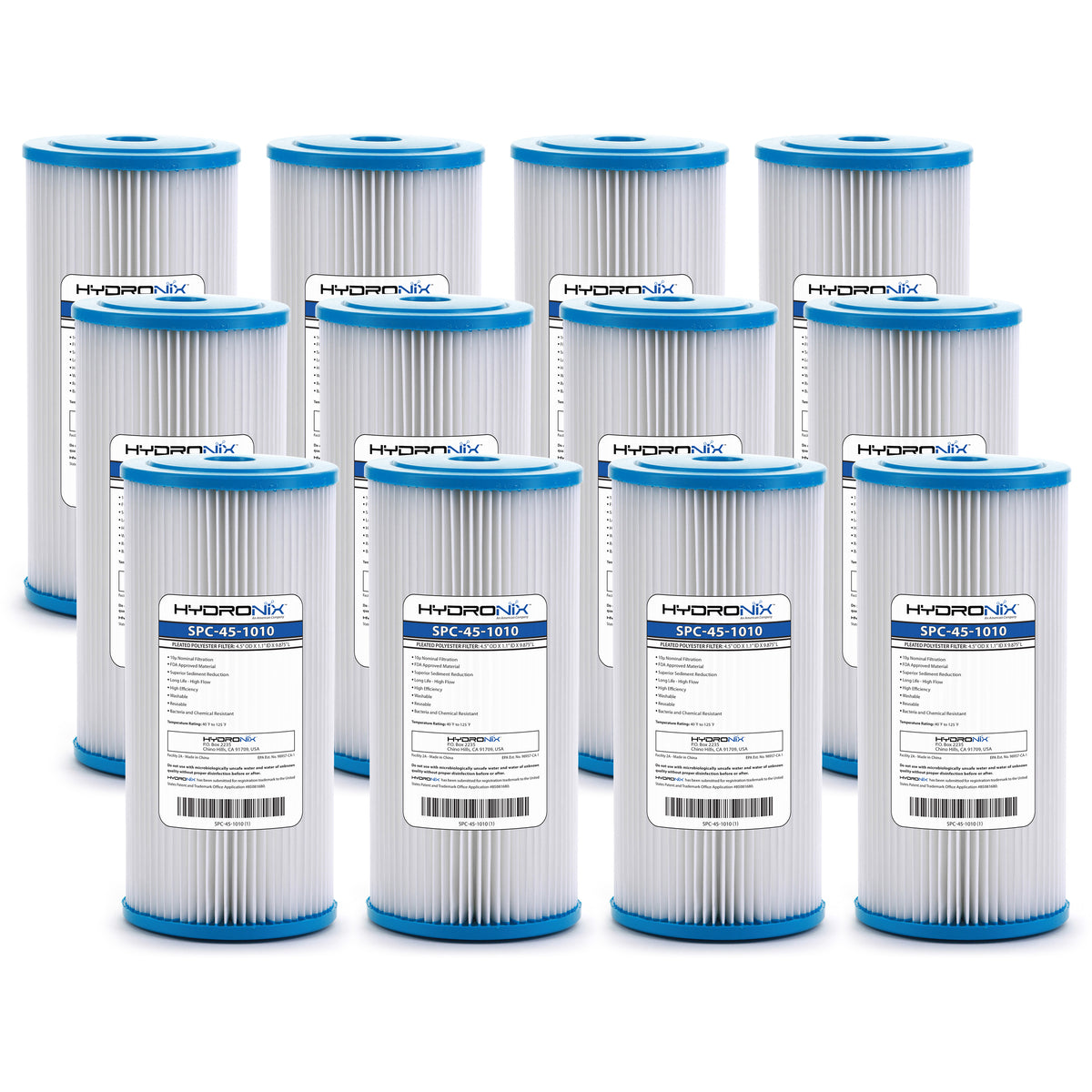 12 PACK, Whole House Sediment Pleated Water Filter, Washable Reusable ...