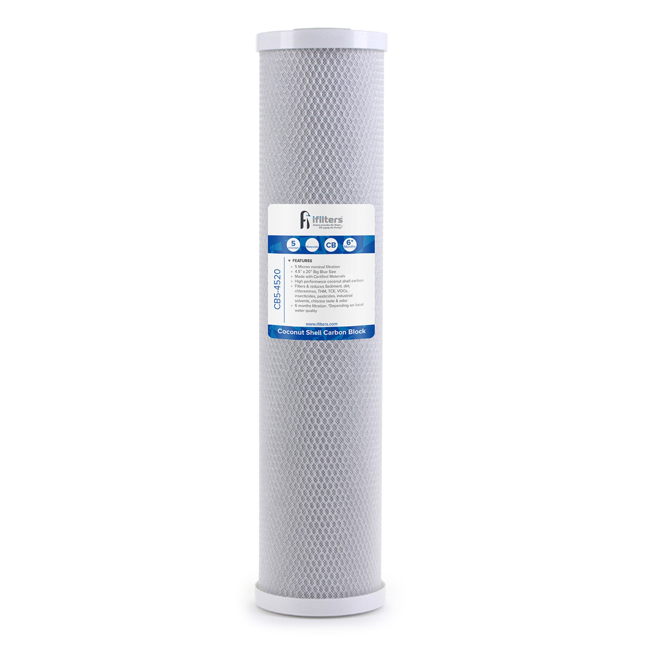 CB5-4520 Whole House Carbon Block Water Filter, 5 Micron 4.5"x20 ...